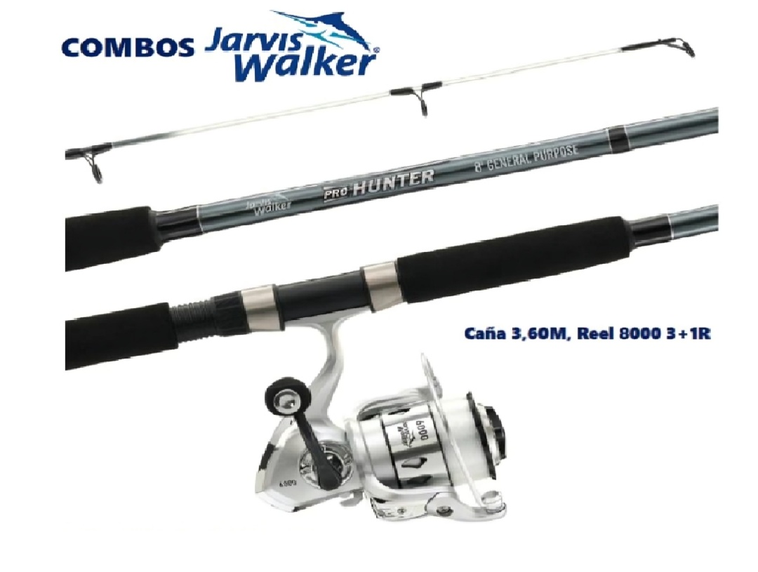 # 18610 - JARVIS WALKER Combo JW PRO HUNTER con Reel 8000 de 3 + 1 ...